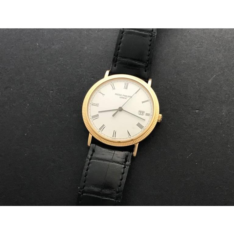 Patek Philippe Yellow Gold Calatrava Quartz Wristwatch Ref 3744 J at ...