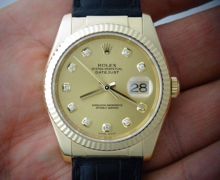 Rolex Yellow Gold Datejust Automatic Wristwatch Ref 116138 at 1stDibs ...