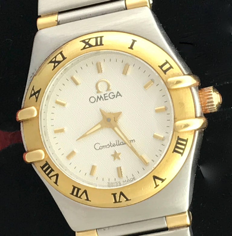 Omega Ladies Yellow Gold Stainless Steel Constellation Quartz ...