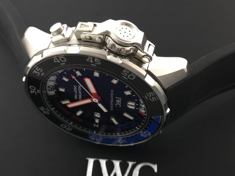 IWC Stainless Steel Aquatimer Deep Two Wristwatch Ref IW354702 For Sale ...
