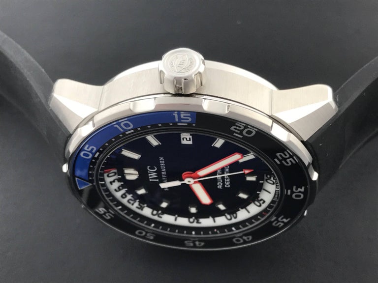 IWC Stainless Steel Aquatimer Deep Two Wristwatch Ref IW354702 For Sale ...