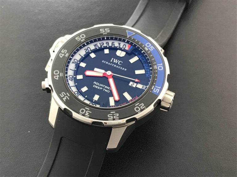 IWC Stainless Steel Aquatimer Deep Two Wristwatch Ref IW354702 For Sale ...