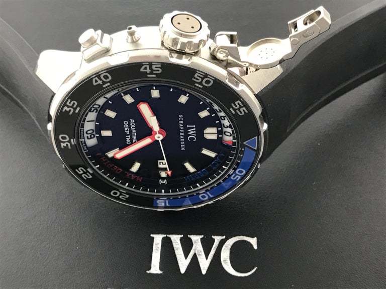 IWC Stainless Steel Aquatimer Deep Two Wristwatch Ref IW354702 For Sale ...