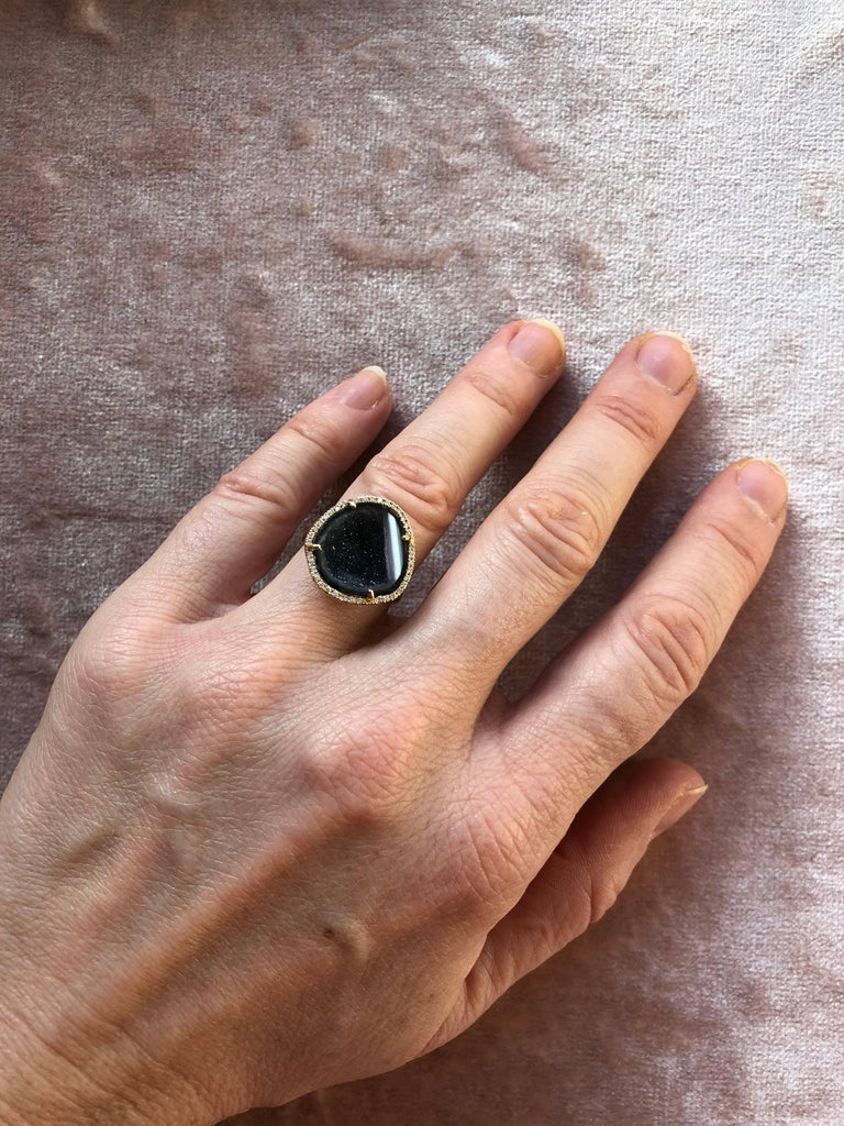 Karolin Agate Geode White Diamond Ring Rose Gold at 1stDibs | geode ...