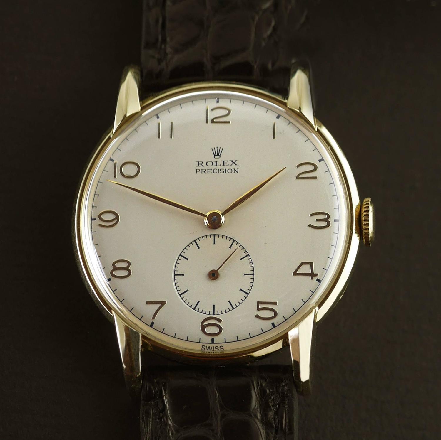 Rolex Precision, 14ct Gold, c1945. For Sale at 1stdibs