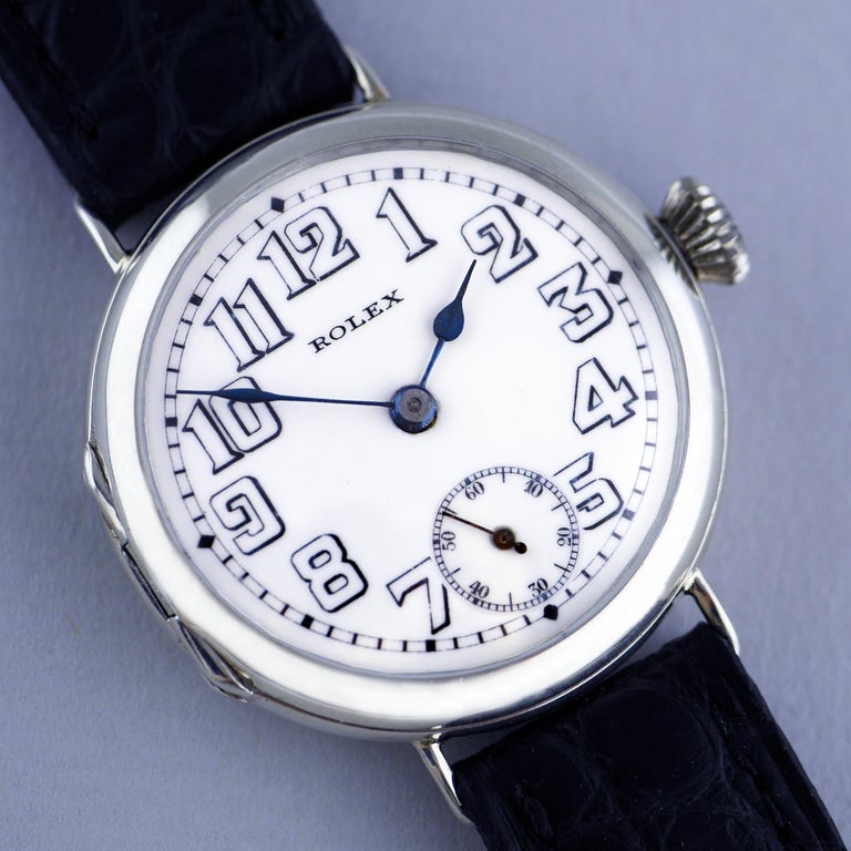 Rolex Silver Officers Trench Watch, 1916 at 1stDibs