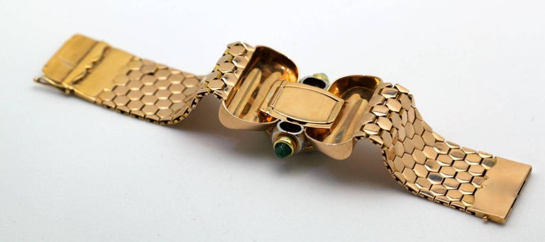 Diamond Emerald Covered Wristwatch For Sale at 1stDibs
