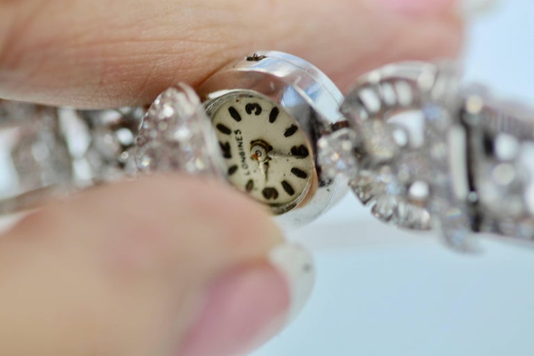 Longines Platinum Diamond Covered Wristwatch at 1stDibs | diamond ...