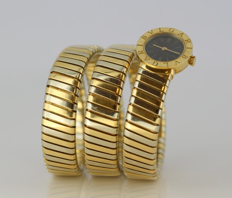 Bulgari Tri-Color 18 Karat Gold Serpenti Tubogas Snake Watch, circa ...