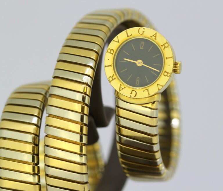 Bulgari Tri-Color 18 Karat Gold Serpenti Tubogas Snake Watch, circa ...