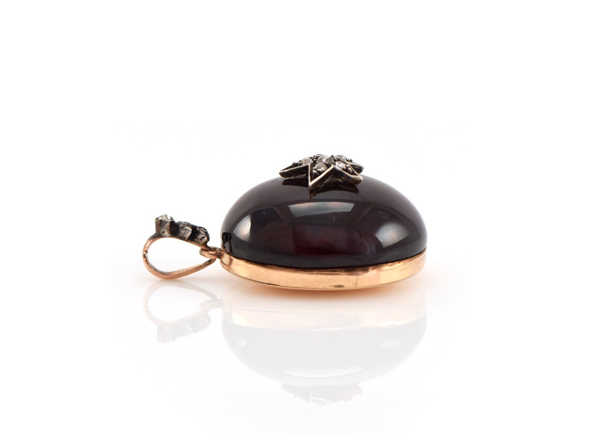 19th Century Garnet Carbuncle Pendant at 1stDibs