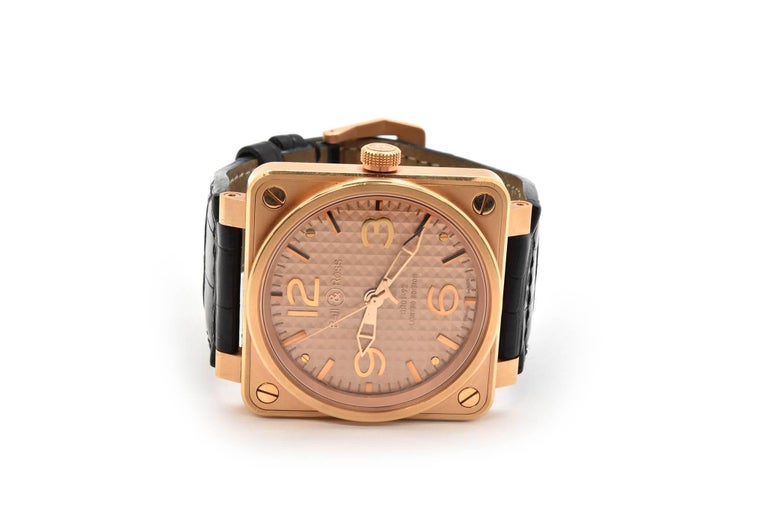 Bell and Ross Rose Gold Ltd Ed automatic Wristwatch Ref BR01-92-R at ...