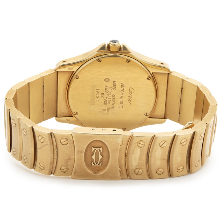 Cartier 18 Karat Yellow Gold Santos Ronde at 1stDibs