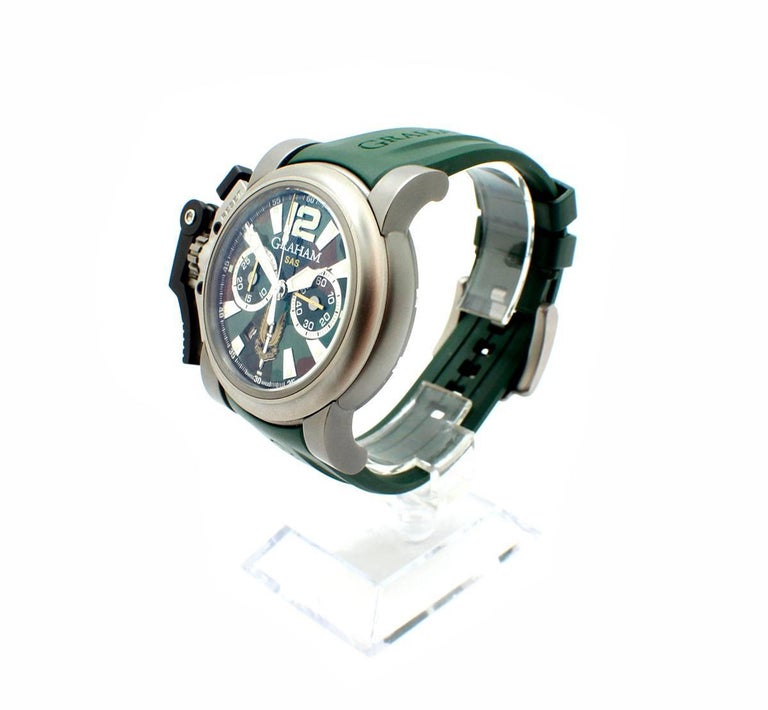Graham Silver Titanium Chronofighter Commando SAS automatic Wristwatch ...