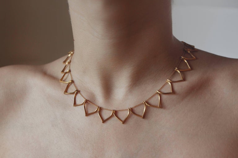 Sterling Silver Gold-Plated Lotus Shaped Motif Greek Chain Necklace For ...