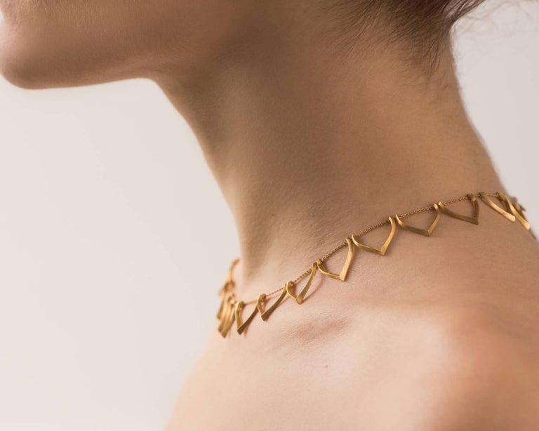 Sterling Silver Gold-Plated Lotus Shaped Motif Greek Chain Necklace For ...