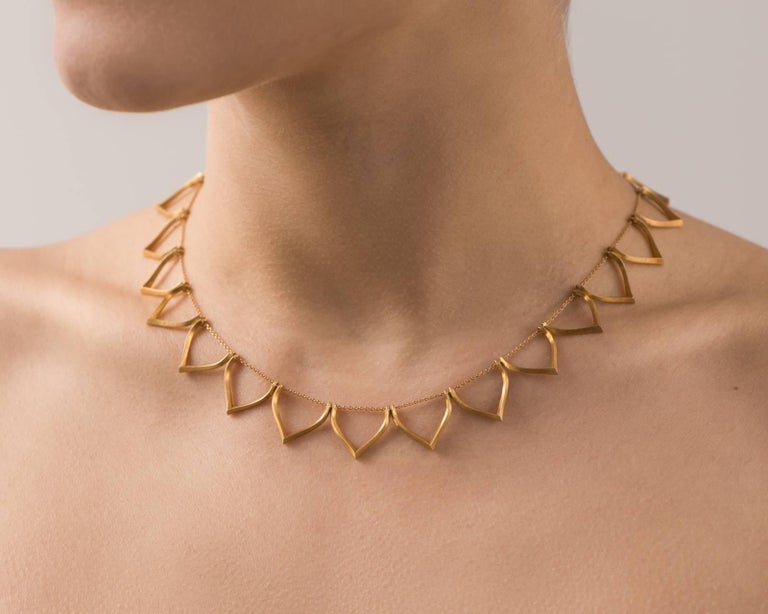 Sterling Silver Gold-Plated Lotus Shaped Motif Greek Chain Necklace For ...