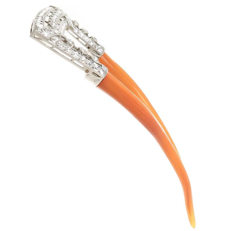 1915 Diamond Platinum Hair Comb Set at 1stDibs | diamond platinum ...