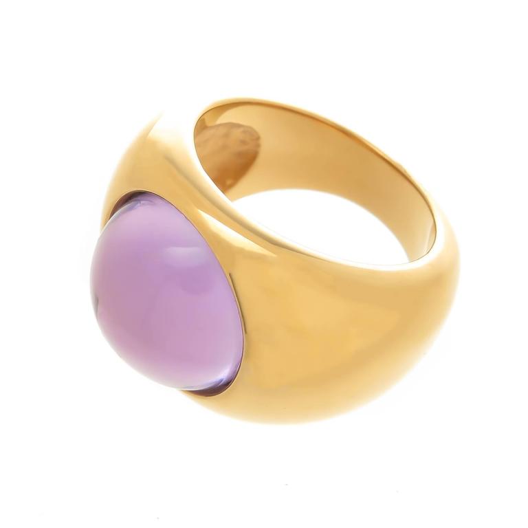 Lalique Soleil Purple Crystal Ring at 1stDibs