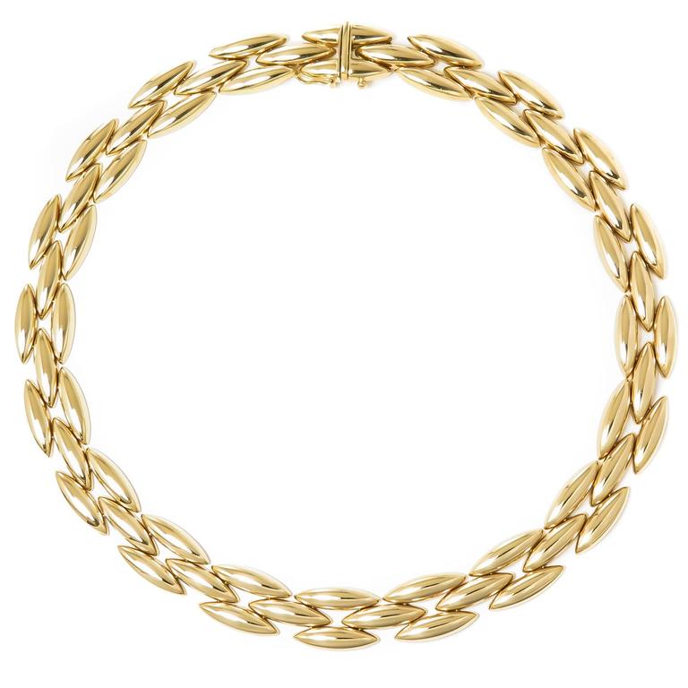 Cartier Gentiane Gold Link Necklace at 1stDibs | cartier style necklace ...