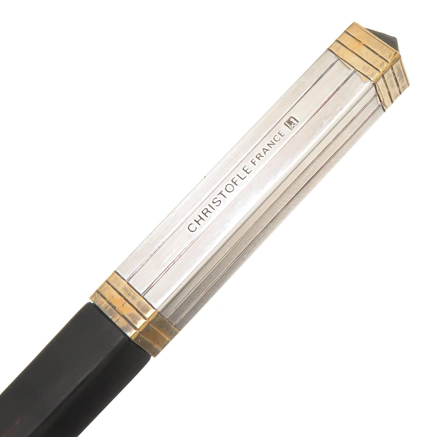 Christofle Boxed 2 Sets of Ebony and Silver Chopsticks at 1stdibs