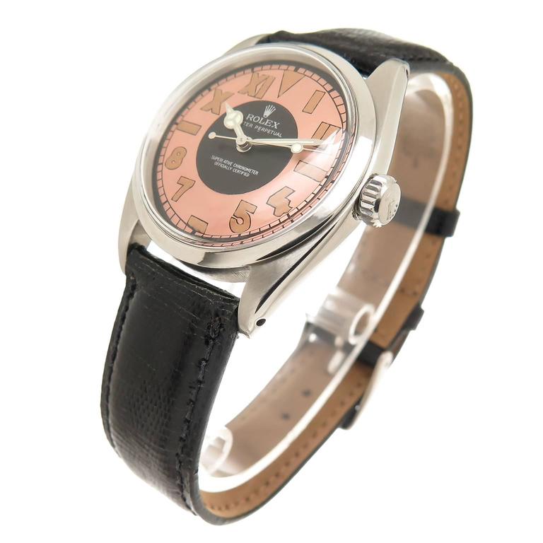 Rolex Stainless Steel California Dial Wristwatch Ref 6426 at 1stDibs