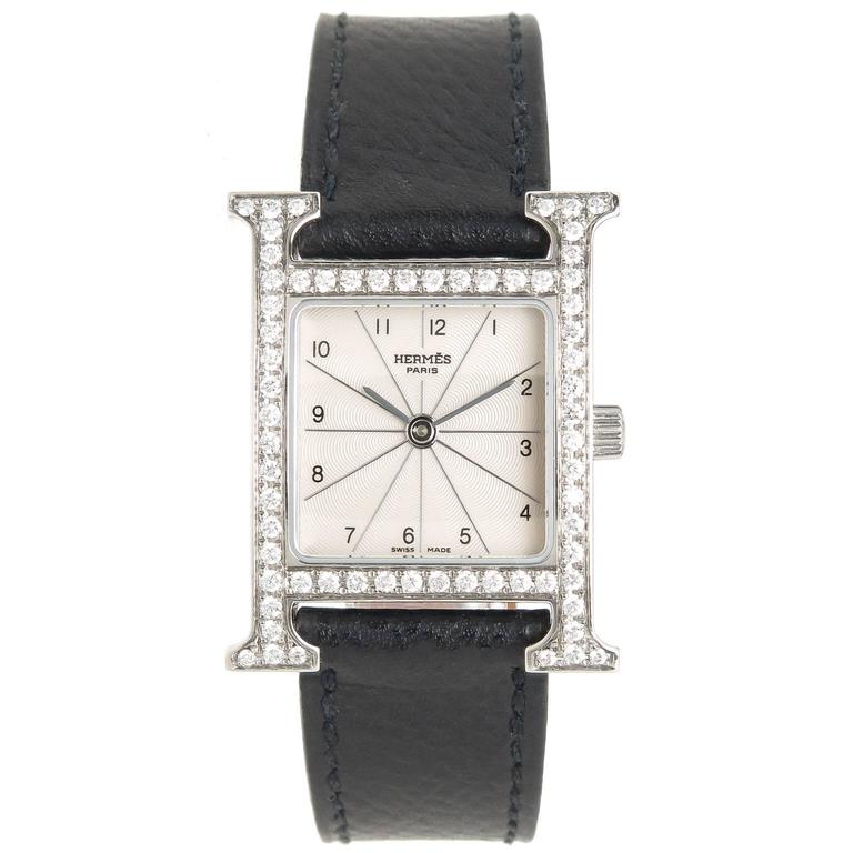 Hermes Ladies Stainless Steel "H" Quartz Wristwatch at 1stDibs ...