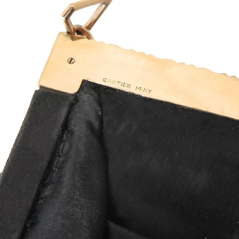 1950s Cartier Elegant Peridot Set Gold Evening Purse For Sale at 1stDibs