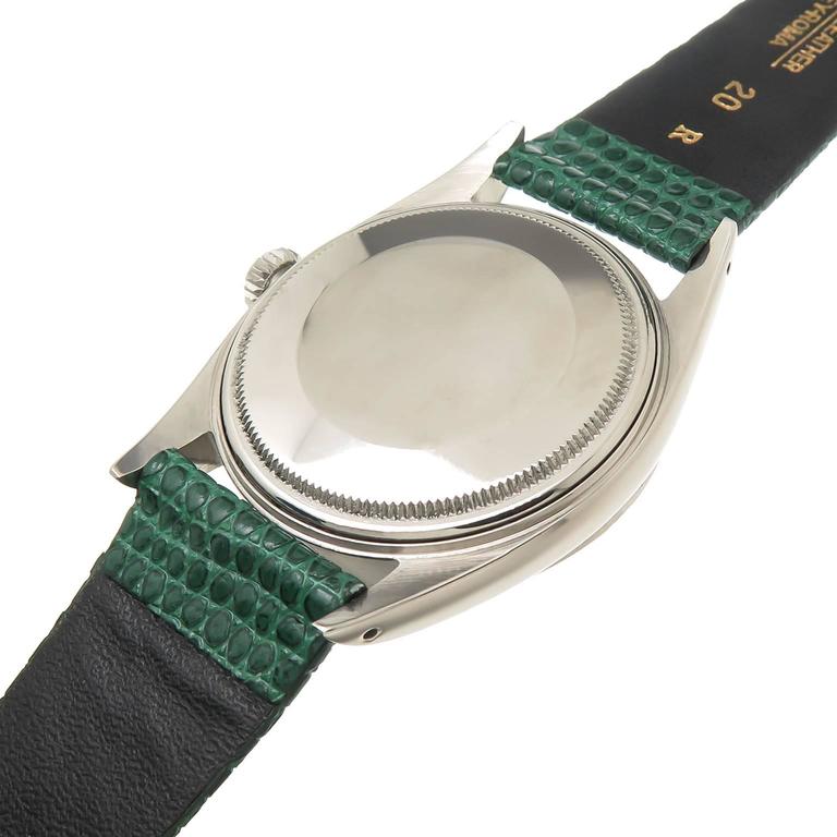 Rolex Stainless Steel Datejust Custom Green Dial Automatic Wristwatch ...
