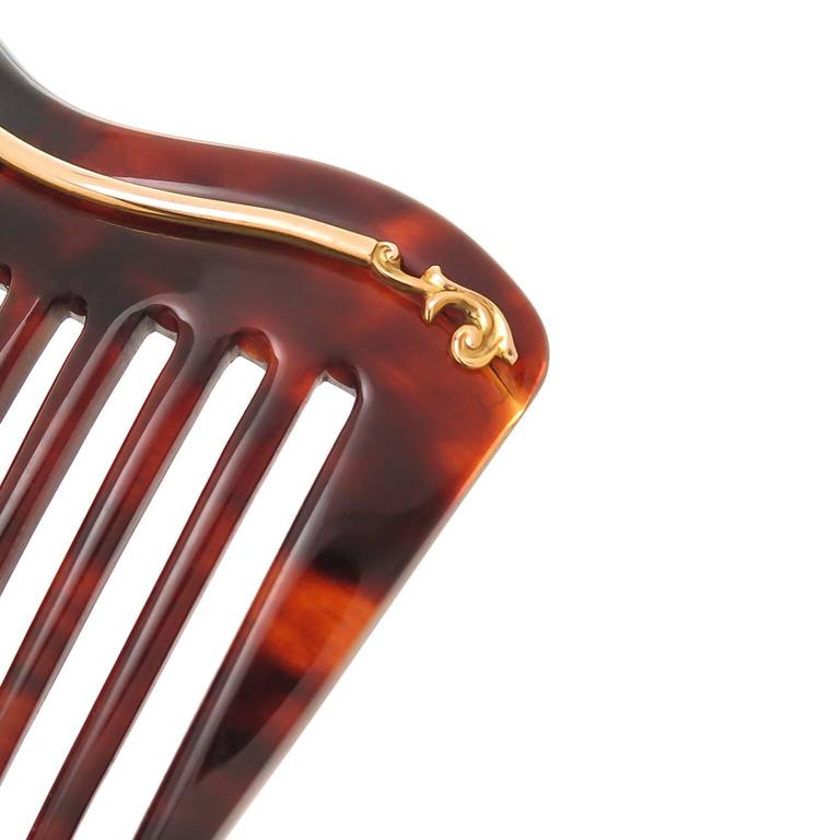 Late Victorian Tortoise Shell Natural Pearl Gold Hair Comb at 1stDibs ...