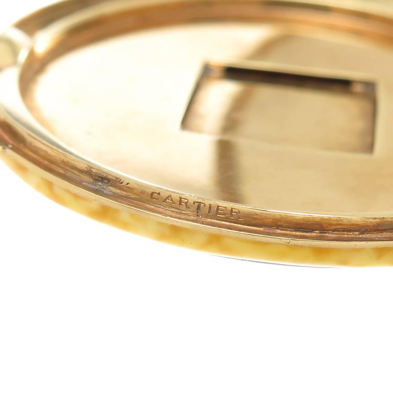 1940s Cartier Enamel Gem Set Gold Compact at 1stDibs