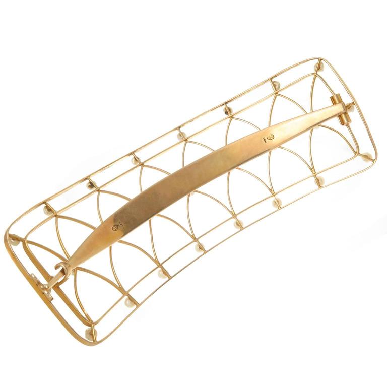 Antique Pearl Yellow Gold Large Victorian Hair Barrette at 1stDibs ...