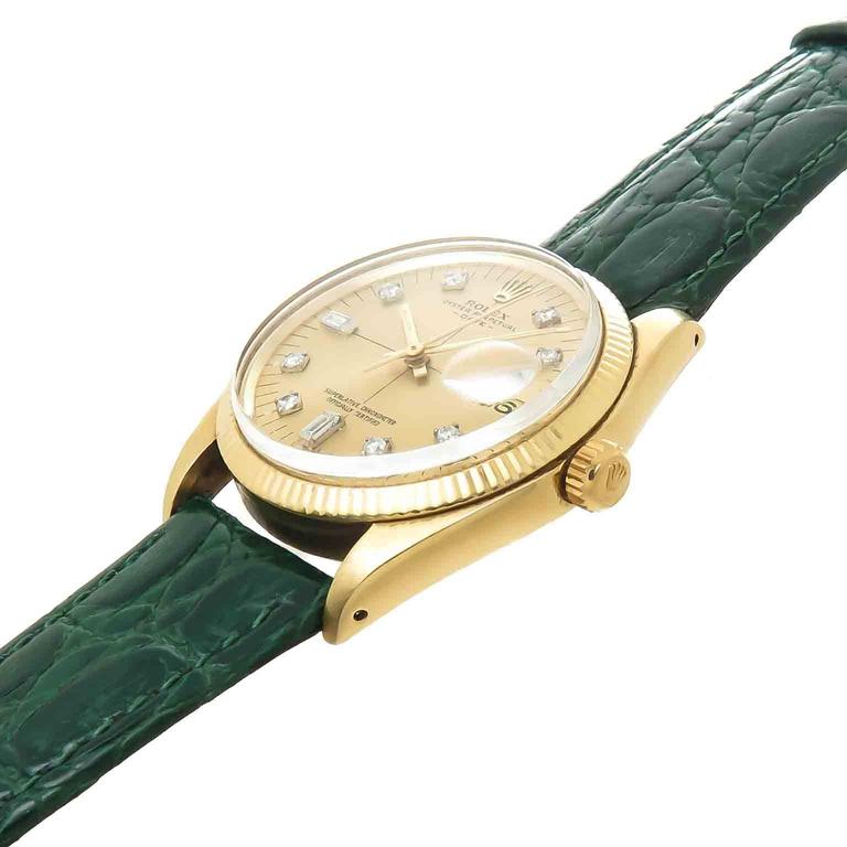 Rolex Yellow Gold Diamond Set Self Winding Automatic Wristwatch Ref ...