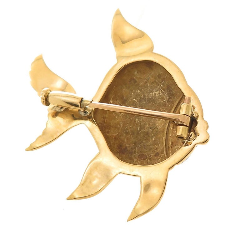 Tiffany and Co. Gold and Enamel Fish Brooch at 1stDibs | fish brooches ...