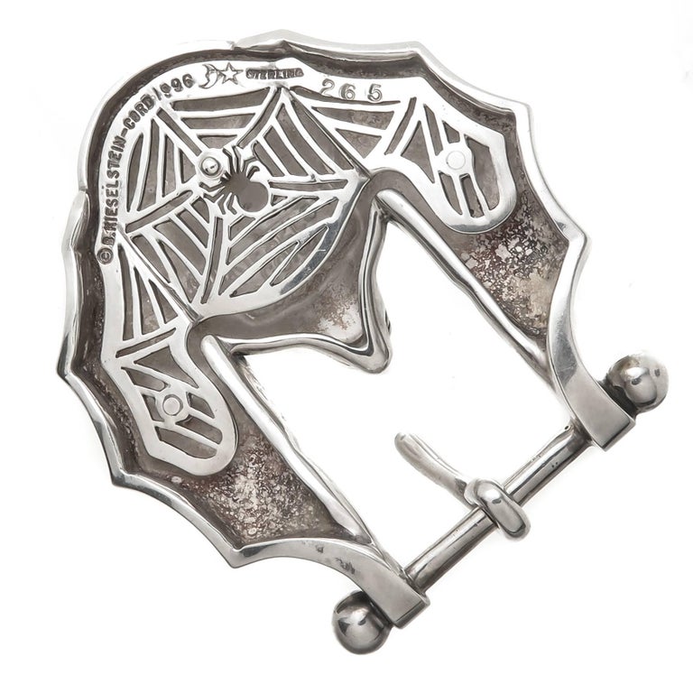 Kieselstein Cord Large Sterling Bat Belt Buckle at 1stDibs