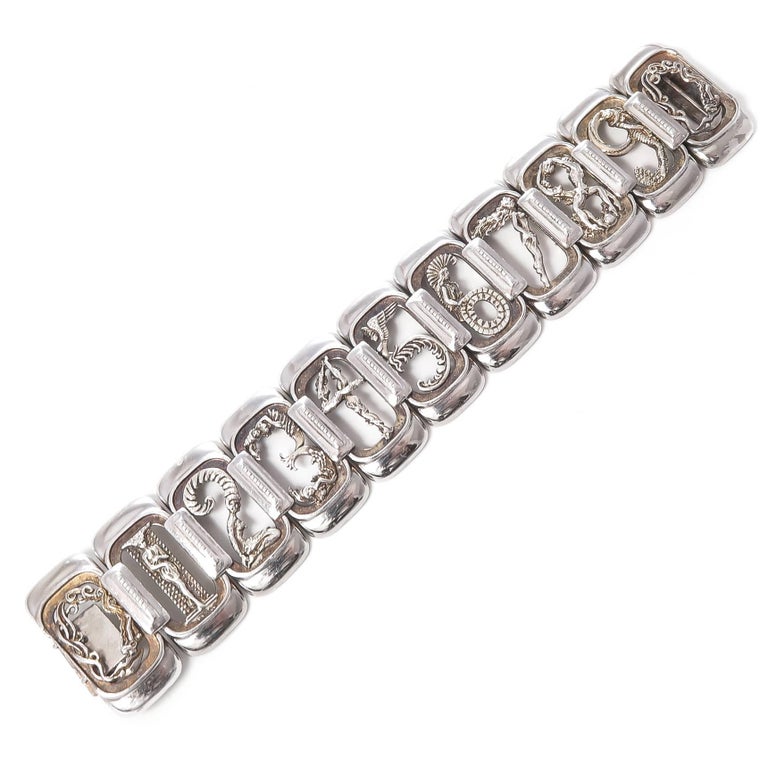 Erte Sterling Silver Numbers Suite Bracelet at 1stDibs