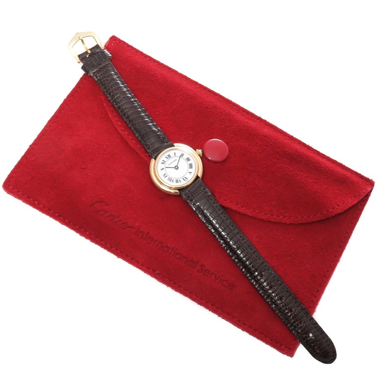 Cartier Ladies Yellow Gold Colisee Quartz Wristwatch, Circa 2000 at 1stDibs