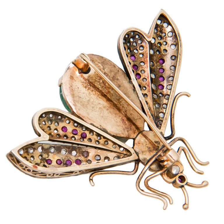 Circa: 1910 Gem set Bug Brooch at 1stDibs