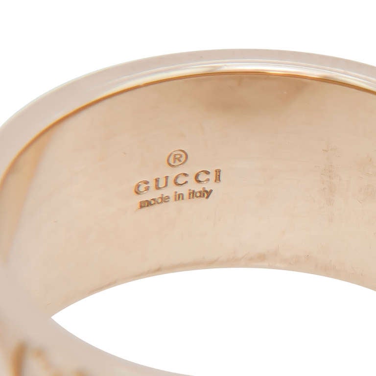 Gucci Yellow Gold Classic Band Ring at 1stDibs