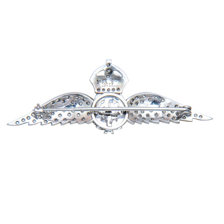 Royal Air Force Diamond Platinum Pin at 1stDibs