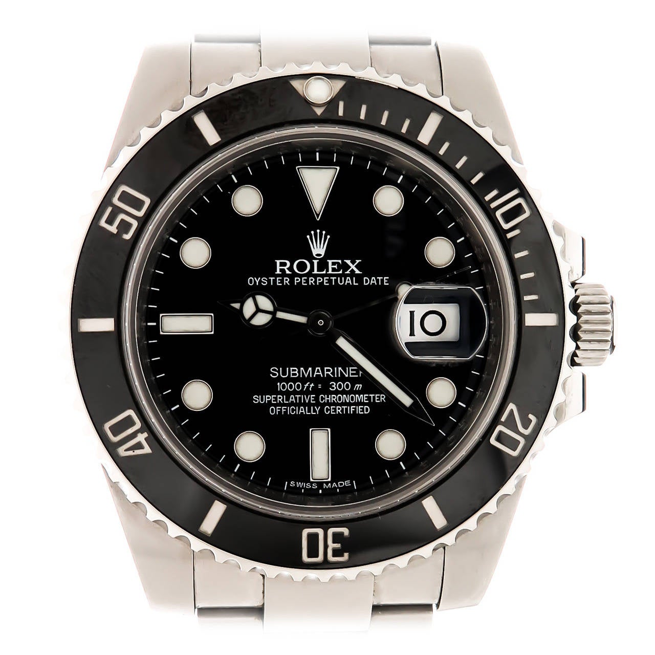 Rolex Stainless Steel Submariner Wristwatch Ref 116610 at 1stDibs