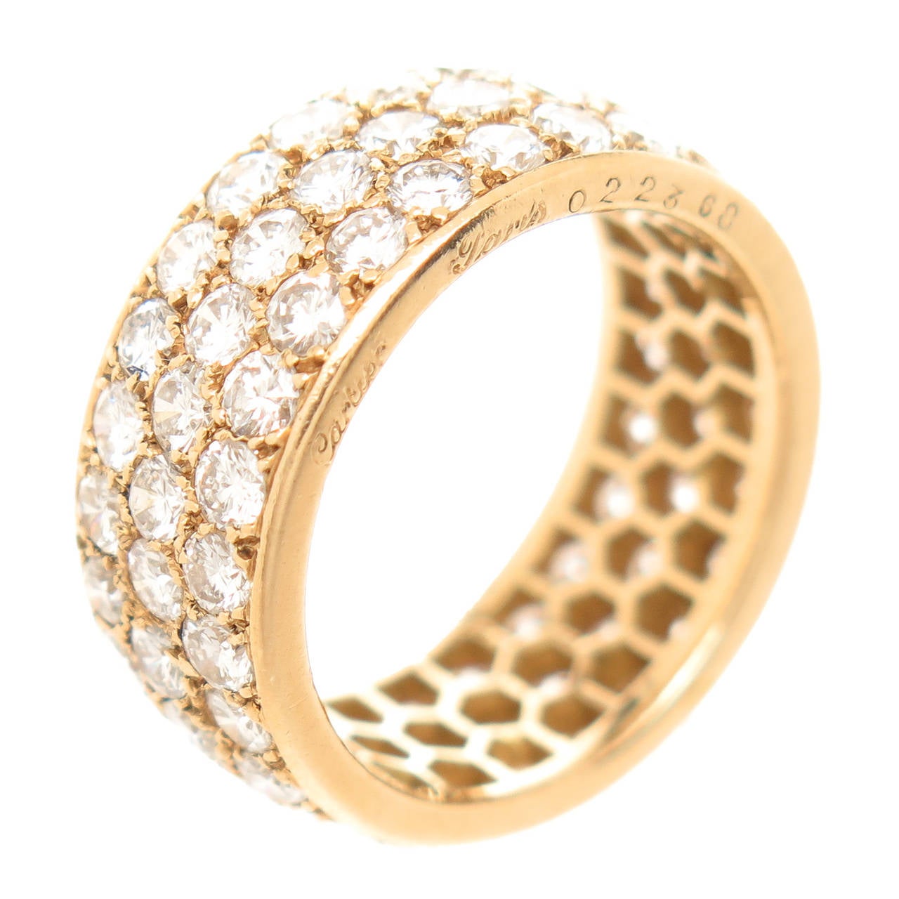 Cartier Wide Diamond Pave Band Ring at 1stDibs