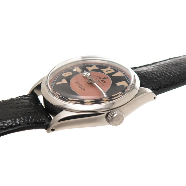 Rolex Stainless Steel California Dial Automatic Wristwatch Ref 5500 at ...