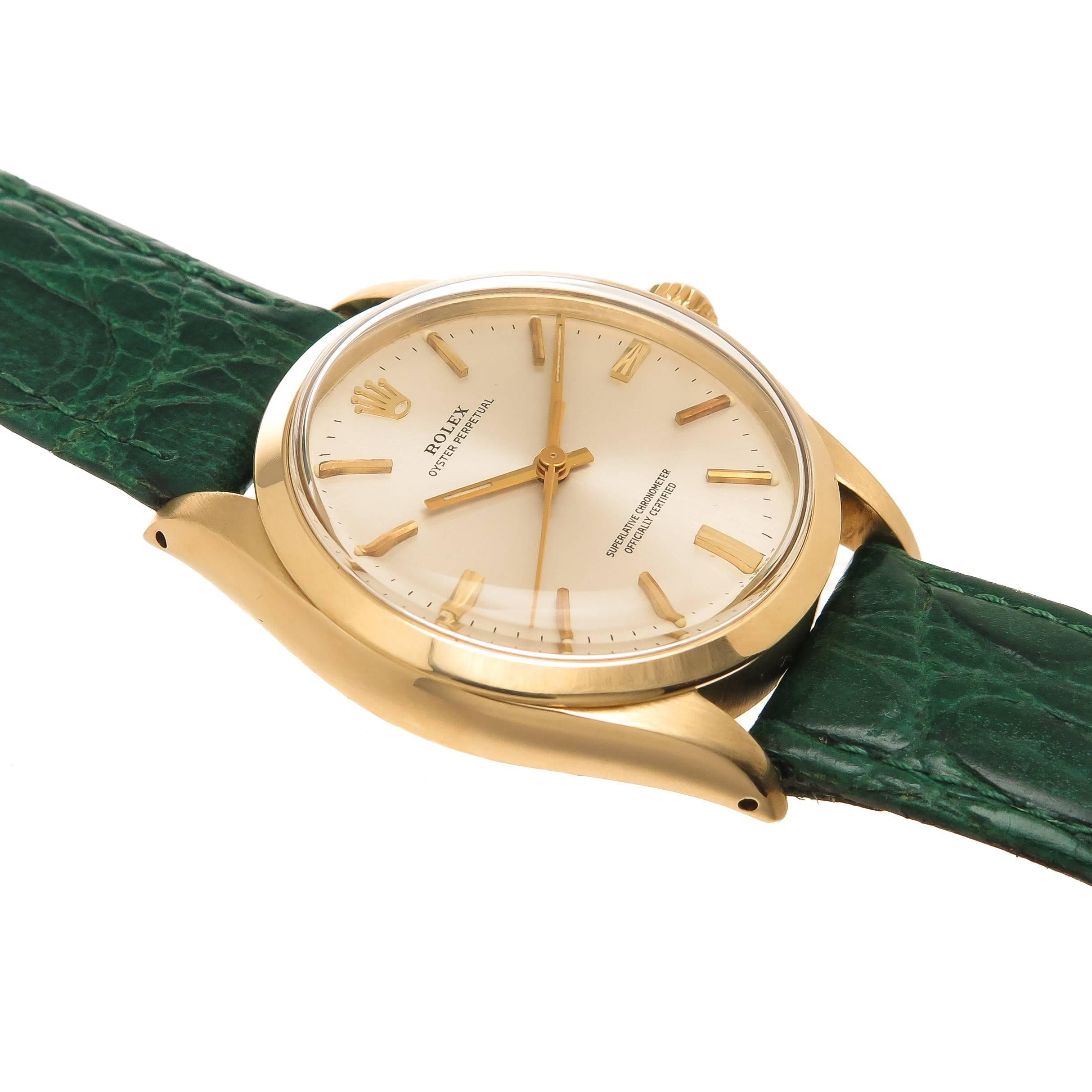 Rolex yellow Gold Reference 1005 Self Winding Wristwatch at 1stDibs