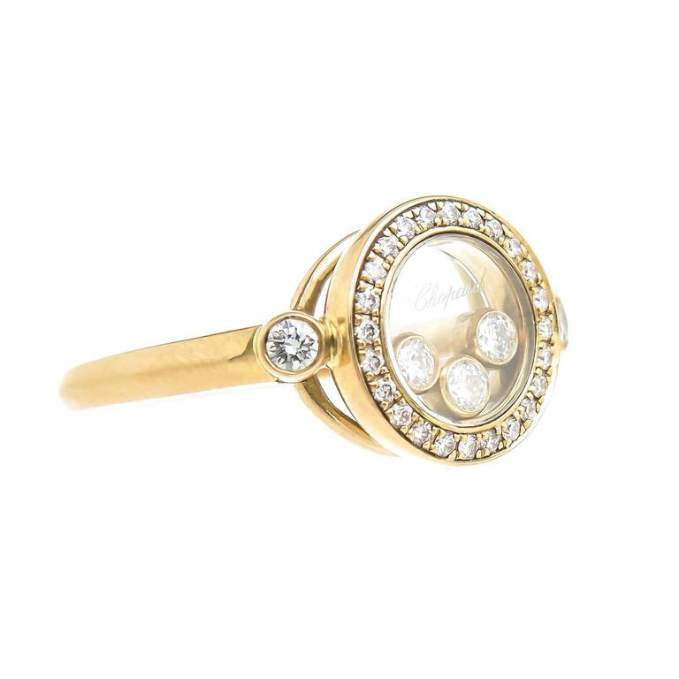 Chopard Happy Diamond Yellow Gold Ring at 1stDibs | chicago area ...