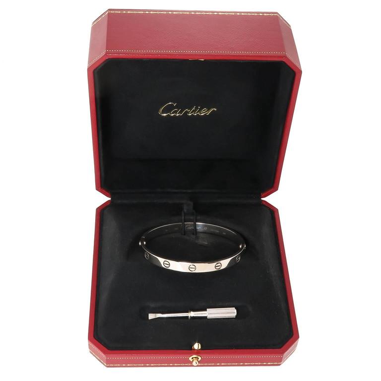 Cartier White Gold Love Bracelet at 1stDibs