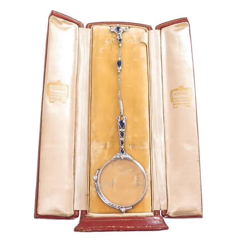Cartier Sapphire Diamond Platinum Lorgnette, circa 1920s at 1stDibs ...