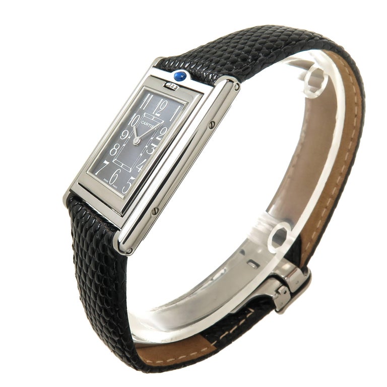 Cartier Stainless Steel Basculante Quartz Wristwatch, circa 2010 at 1stDibs