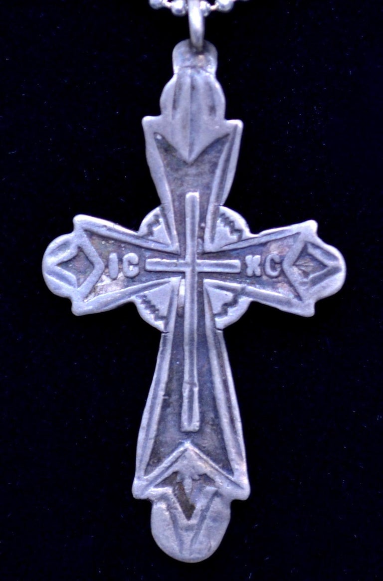 Post Medieval Silver Cross with Hallmark For Sale at 1stDibs