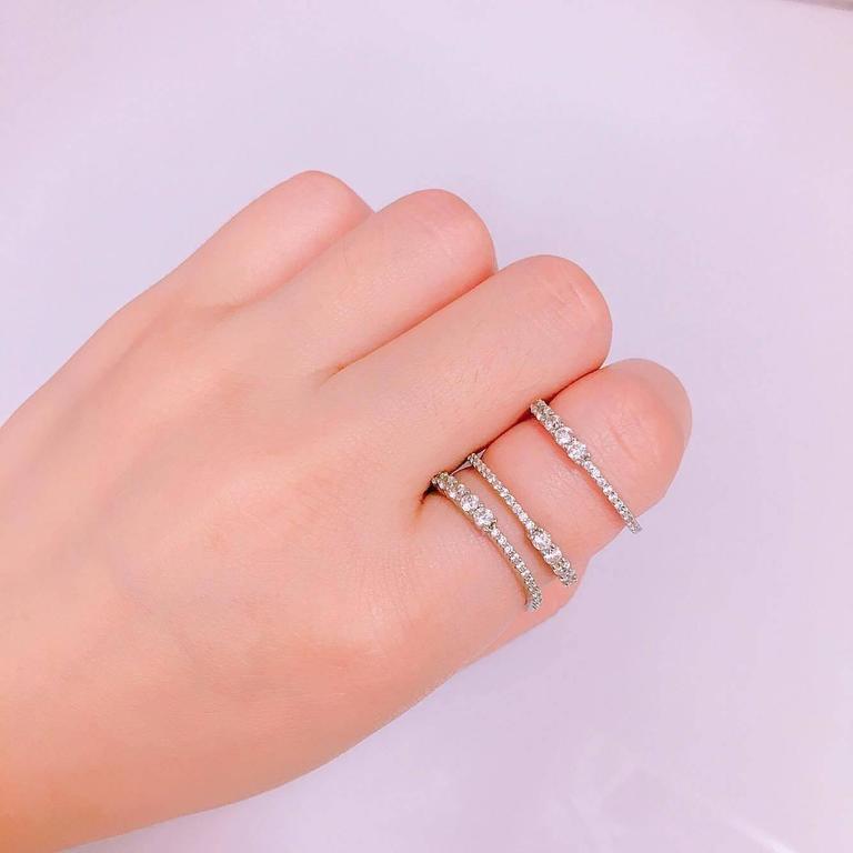 Long Diamond Ring For Sale at 1stDibs